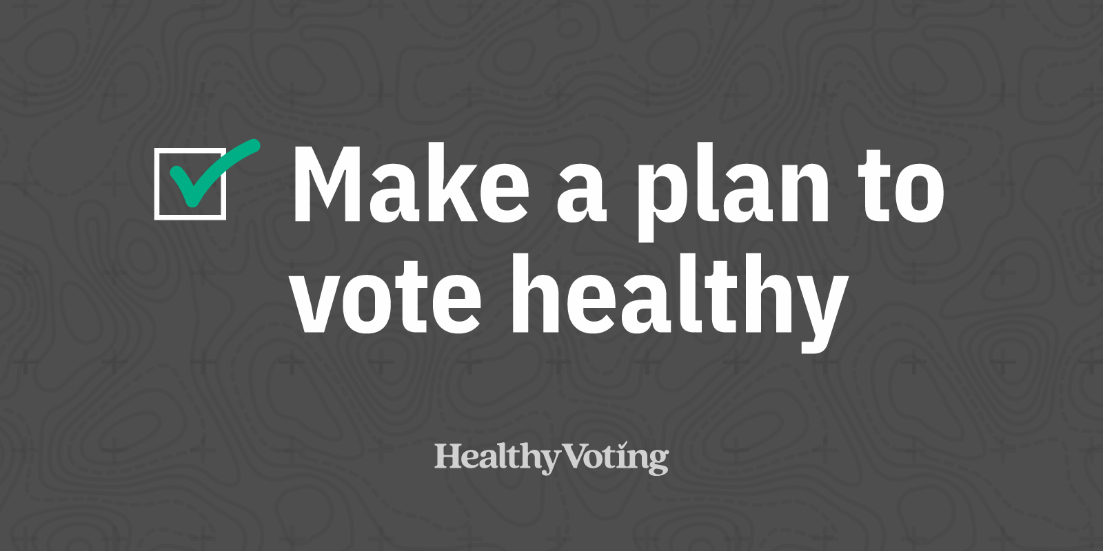 Make a plan to vote healthy